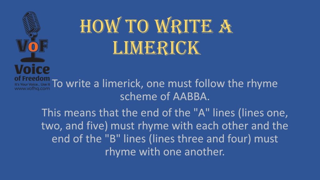 Limerick Example – Voice of Freedom